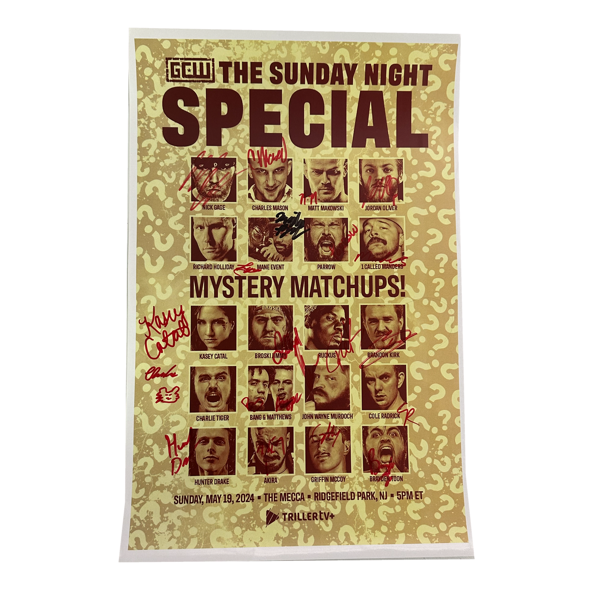 The Sunday Night Special Signed Event Poster – Game Changer Wrestling