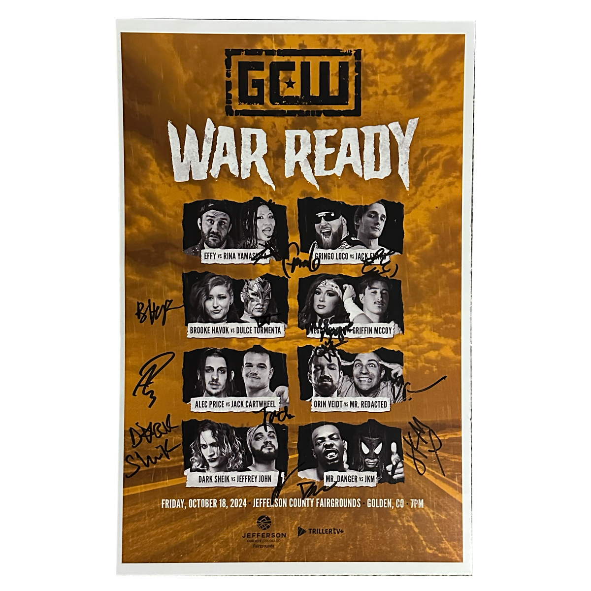 War Ready Signed Event Poster – Game Changer Wrestling