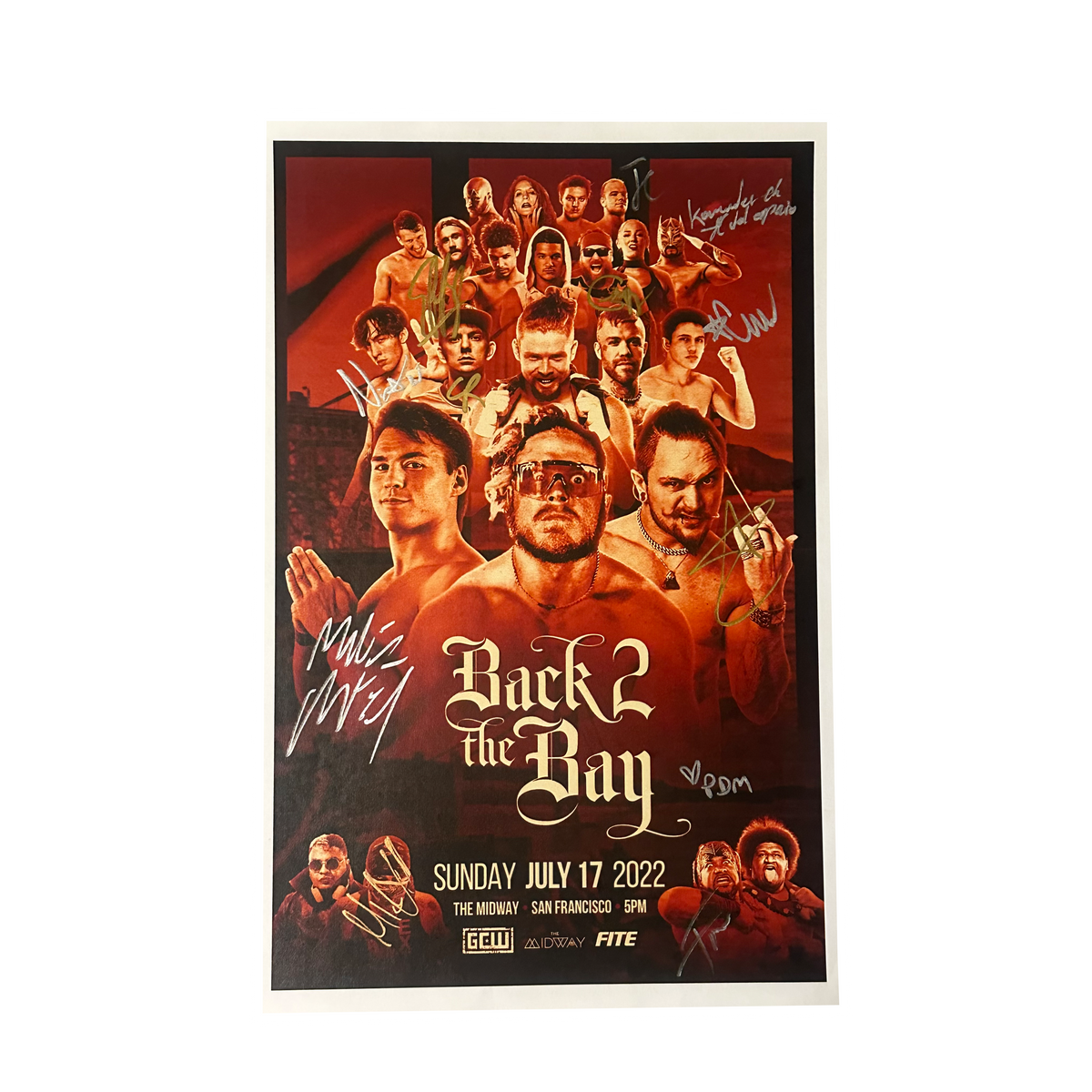 Back 2 the Bay Signed Event Poster – Game Changer Wrestling