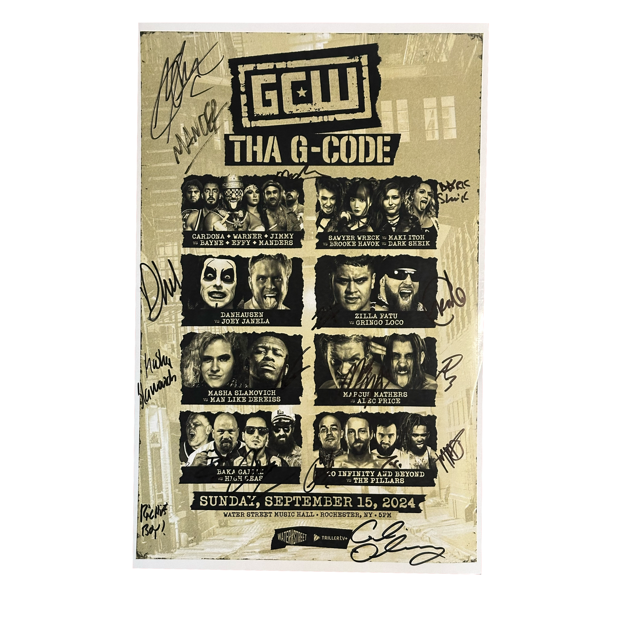 The G-Code Signed Event Poster – Game Changer Wrestling
