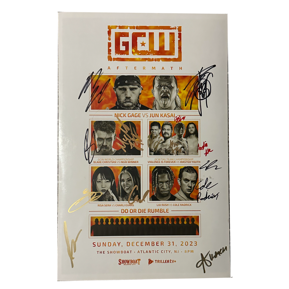 The Aftermath Signed Event Poster – Game Changer Wrestling