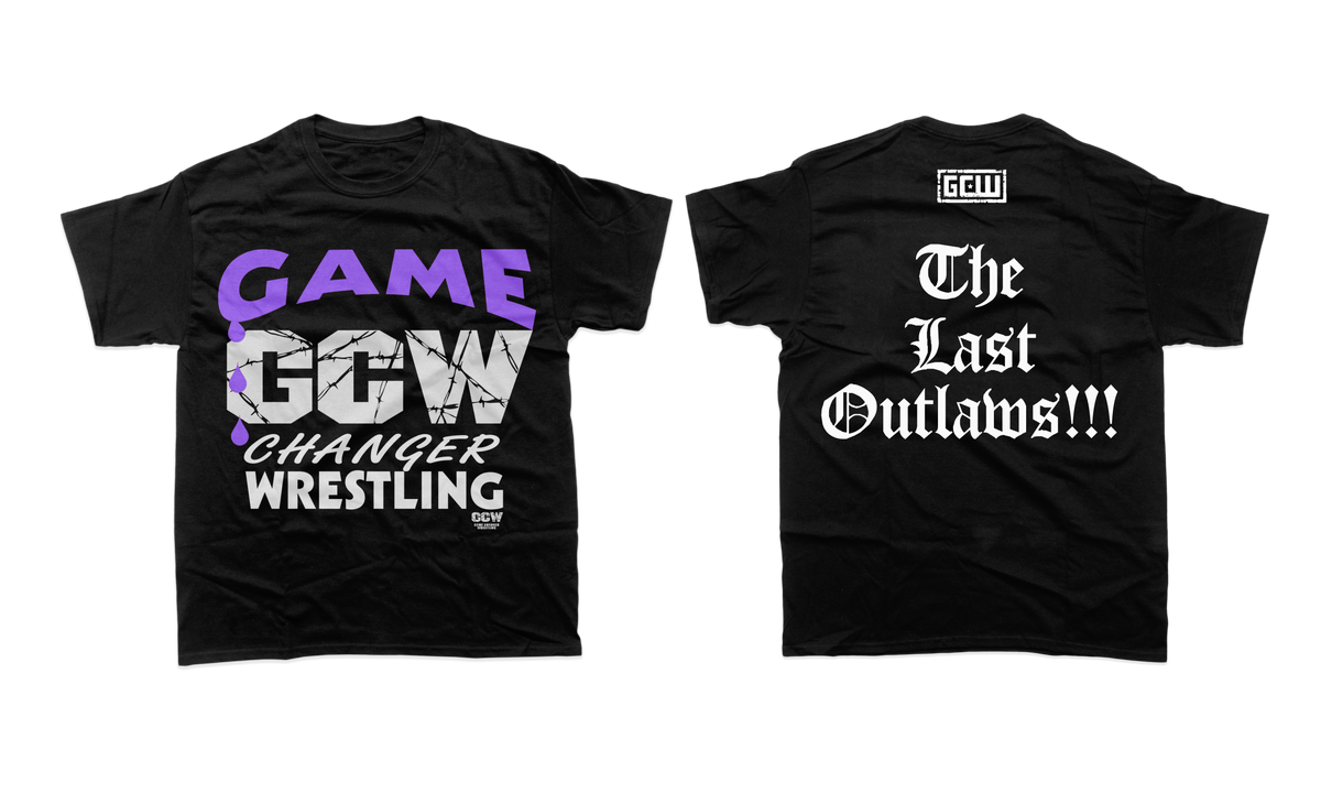 Purple The Last Outlaws T-Shirt – Game Changer Wrestling