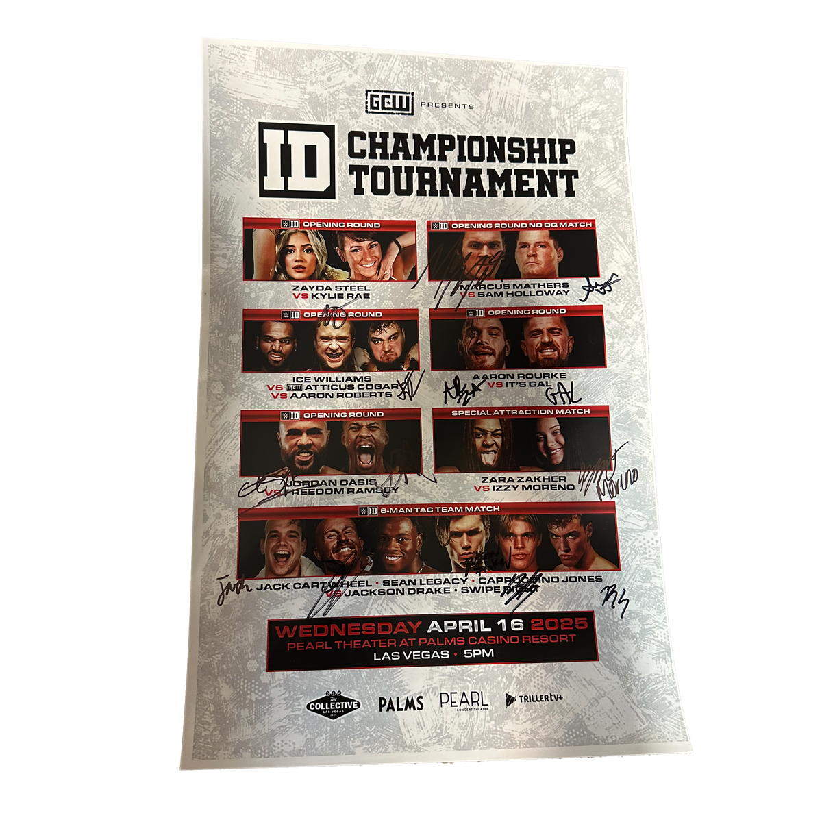 ID Championship Tournament Signed Event Poster – Game Changer Wrestling