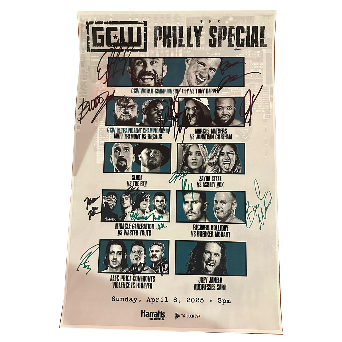 Philly Special Signed Event Poster – Game Changer Wrestling