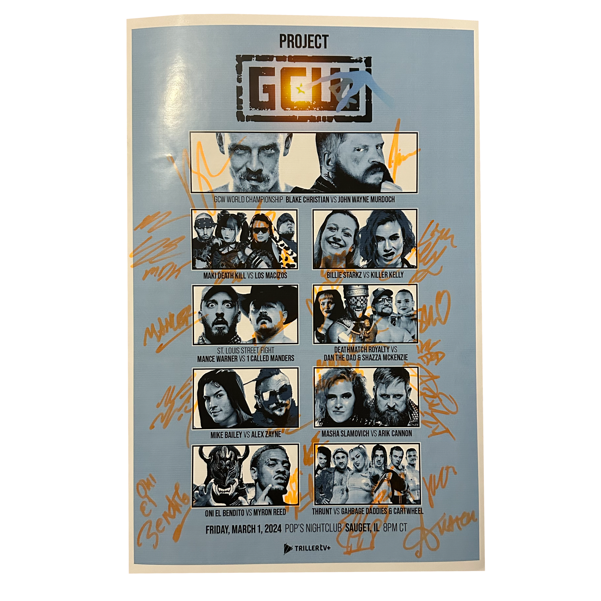 Project GCW Signed Event Poster – Game Changer Wrestling