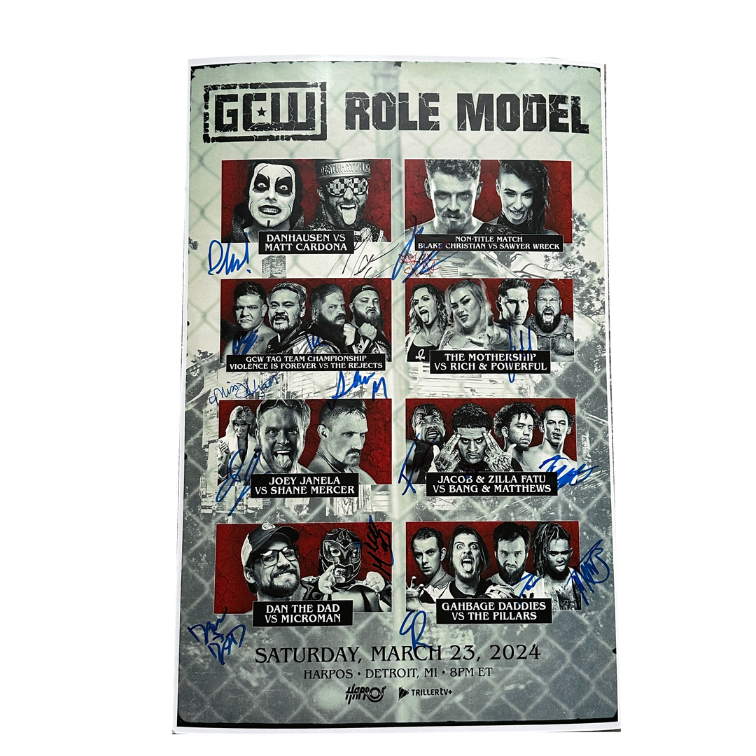 Role Model Signed Event Poster – Game Changer Wrestling