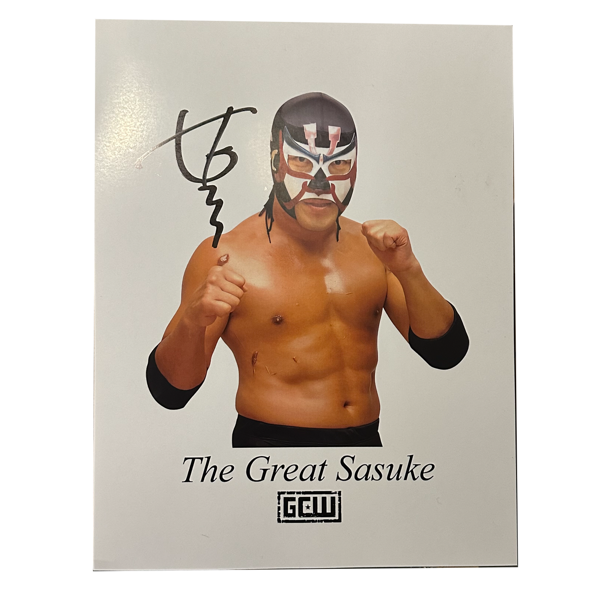 Great Sasuke Signed 8x10 – Game Changer Wrestling