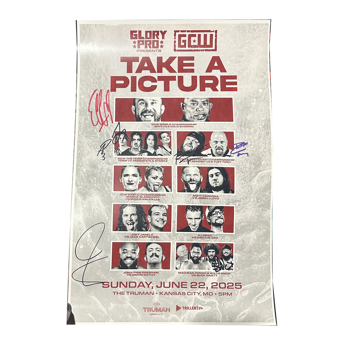 Take A Picture Signed Event Poster – Game Changer Wrestling