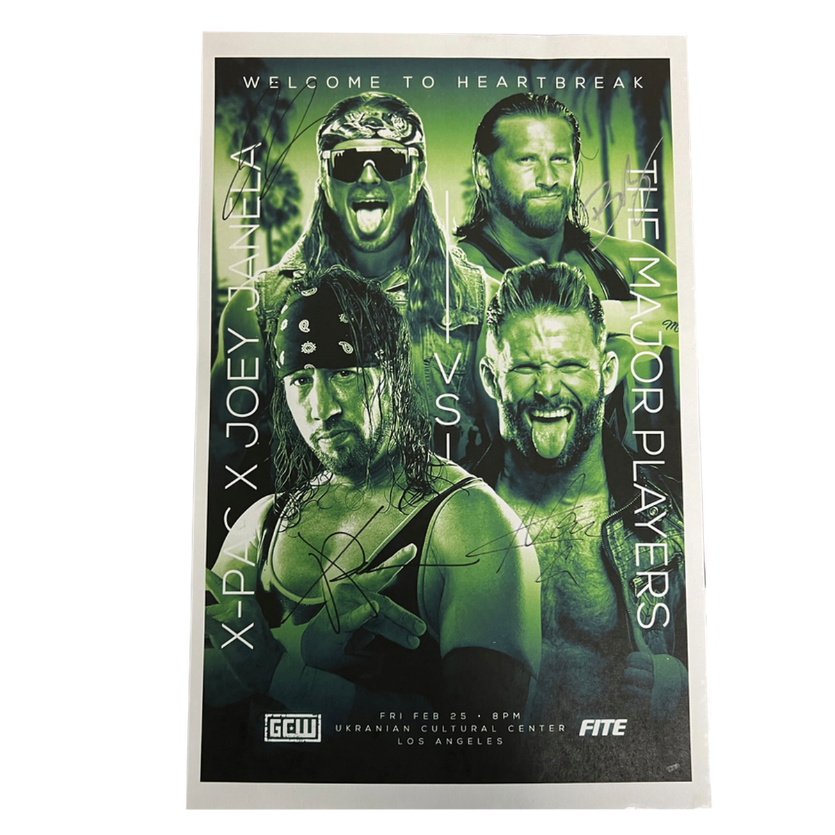 Welcome To Heartbreak X-Pac/Janela Vs. Major Players Signed Poster ...