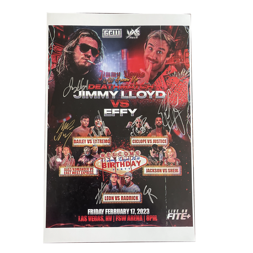 VXS x GCW Jimmy Lloyd's All Grown Up Signed Event Poster – Game Changer ...