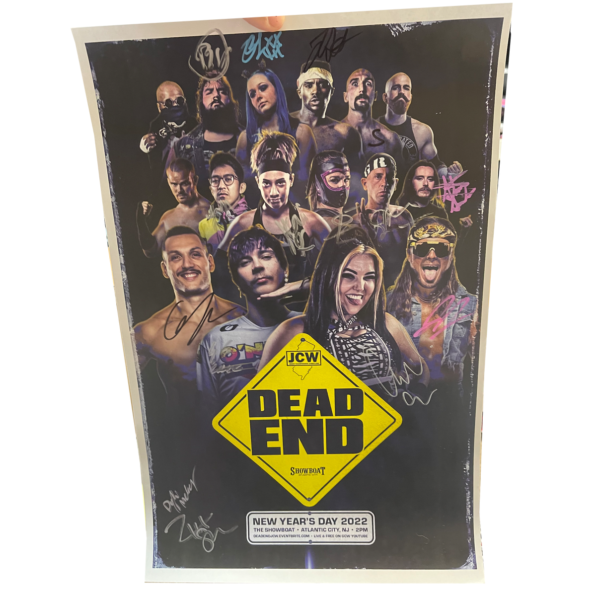 JCW Dead End Signed Event Poster – Game Changer Wrestling