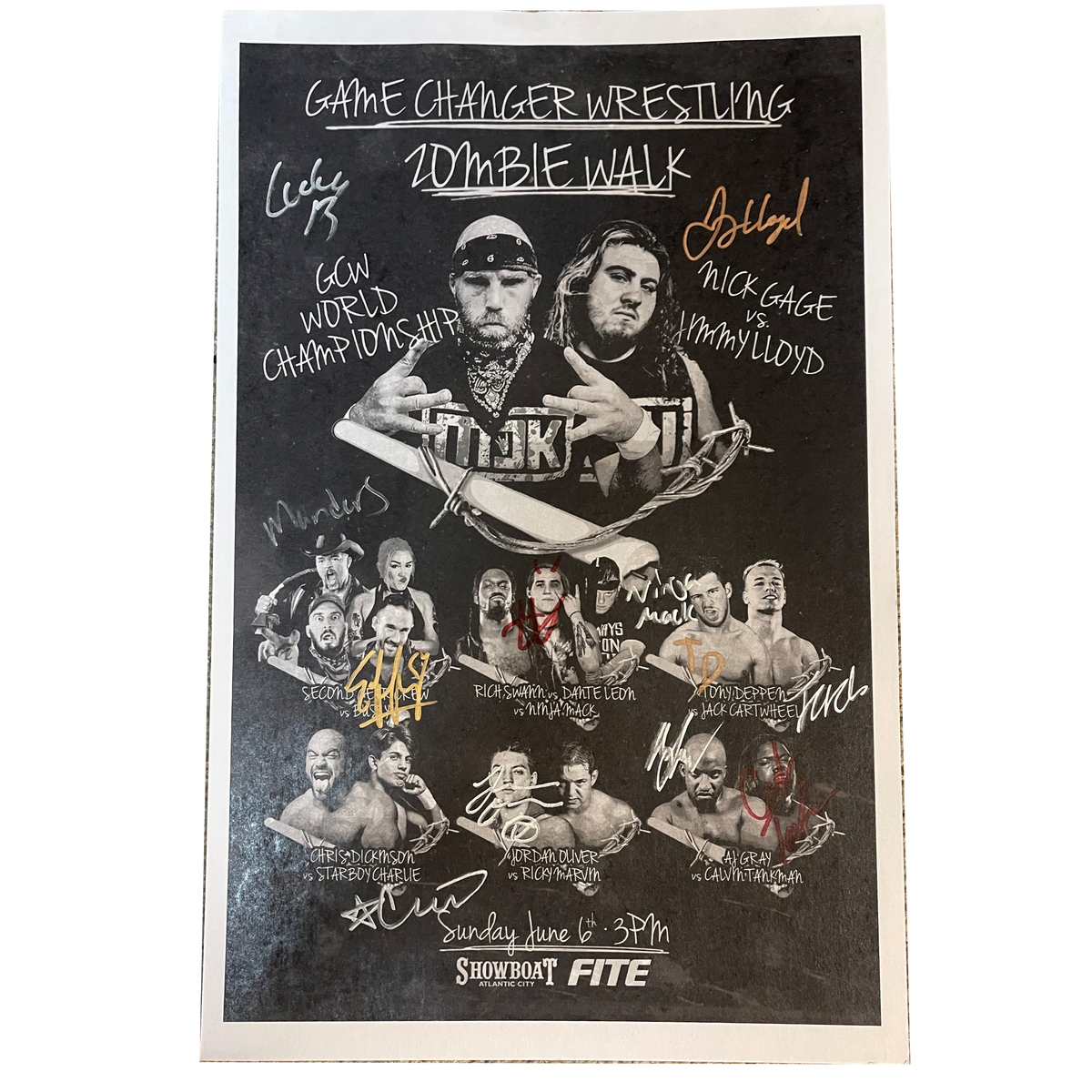 Zombiewalk Signed Event Poster – Game Changer Wrestling