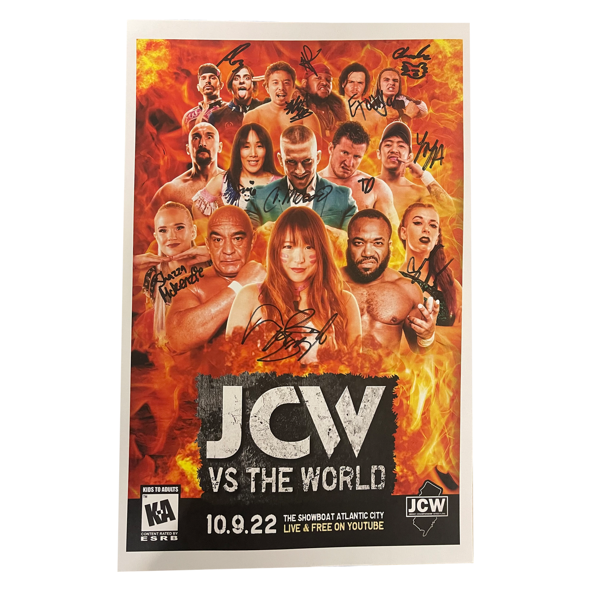 JCW Vs. The World Signed Poster – Game Changer Wrestling